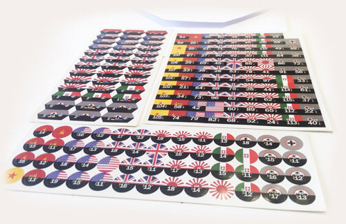 WAR ROOM: All 7 Nation Command Stickers (3 sheets) – Nightingale Games Shop